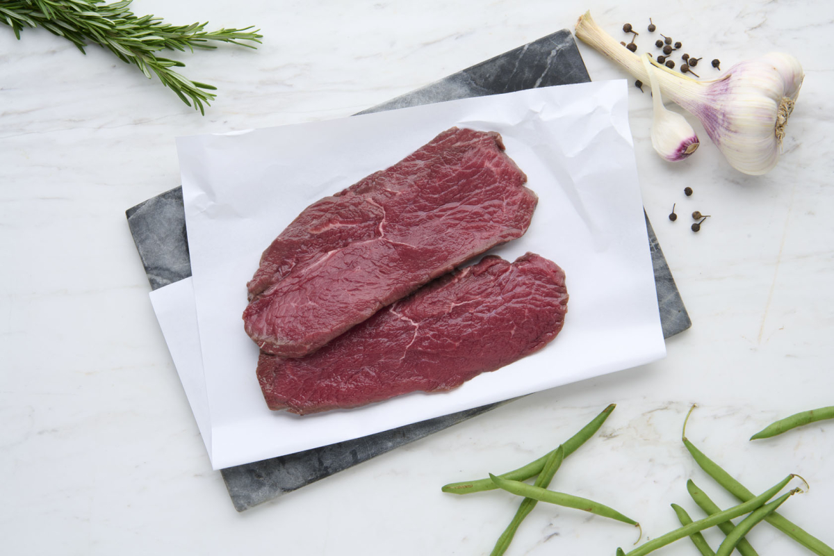 Tykstegsbøffer af Økologiske Okse, 2x150g - Okse - Rigtigmad.dk